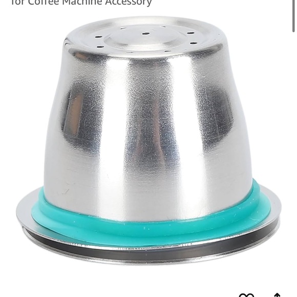 Kitchen | New Stainless Steel Reusable Coffee Capsule With Teal Ring ...